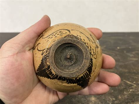 Yahooオークション 旧家引取り品82 時代物 赤膚焼 鹿絵 小茶碗 1客