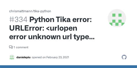 Python Tika Error Urlerror · Issue 334 · Chrismattmanntika Python