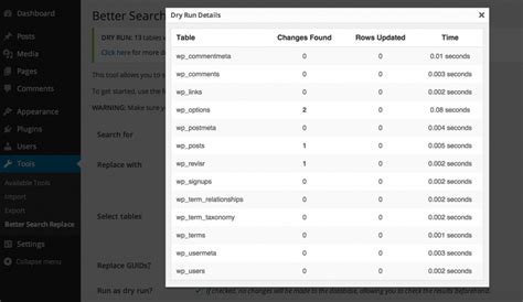 Better Search Replace A New Plugin For Updating Urls And Text In Wordpress Databases Wp Tavern