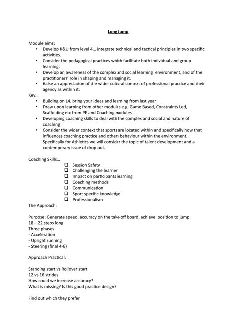 long jump lecture notes 3 long jump module aims develop kandu from