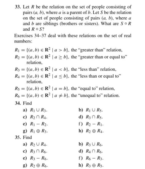 Solved Let R Be The Relation On The Set Of People Chegg Com