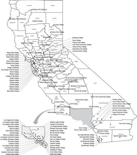 Map Of Universities In California