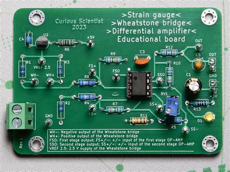 Strain Gauge Wheatstone Bridge Differential Amplifier Educational Device — Curious Scientist