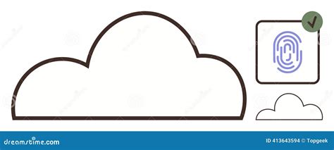 Cloud Verified Icon User Account Verification Check Mark Checkmark