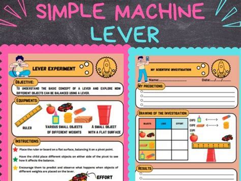 Levers Simple Machine Project Stem Activities And Scientific Method Teaching Resources