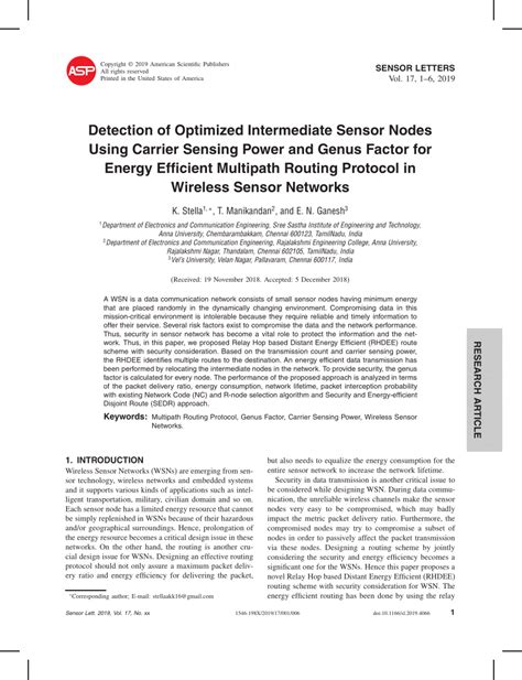 Pdf Detection Of Optimized Intermediate Sensor Nodes Using Carrier