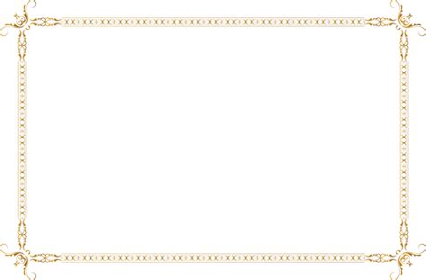 멋진 테두리 황금 직사각형 패턴 벡터 황금 테두리 투명한 직사각형 상자 Png 일러스트 및 벡터 에 대한 무료 다운로드