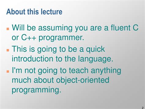 Ppt A Quick Intro To Java For C And C Programmers Powerpoint
