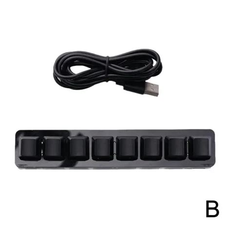 BLACK 8 KEYS Mini Mechanical Keyboard Programming Macro Keypad Gaming