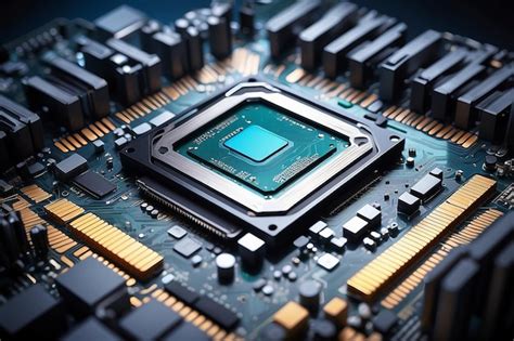 Premium Photo Gpu Graphic Processor Hardware Tech 3d Electronic Circuit Board Chip