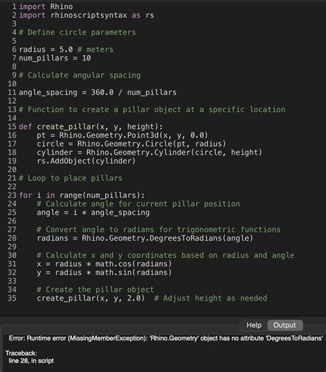 missingmemberexception rhino geometry object has no attribute rhino