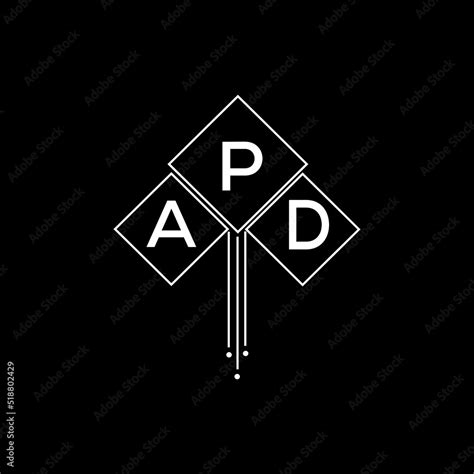 Apd Letter Logo Design With White Background In Illustrator Apd Vector