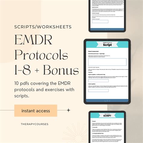 10 Emdr Protocol Worksheets 1 8 Emdr Protocols Scripts Emdr Thera
