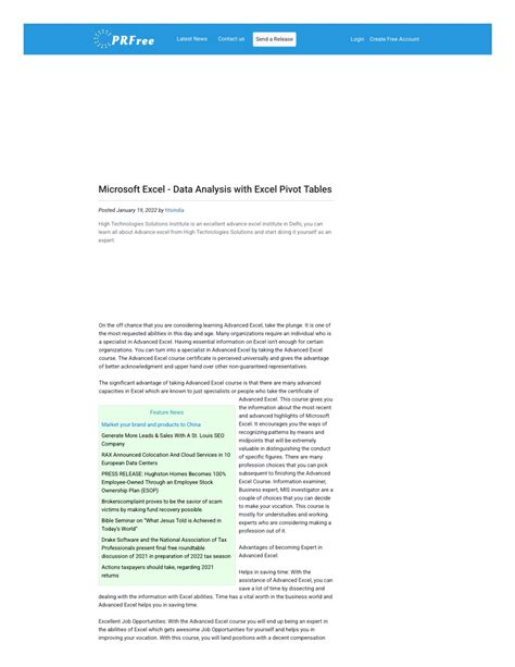 Ppt Microsoft Excel Data Analysis With Excel Pivot Tables