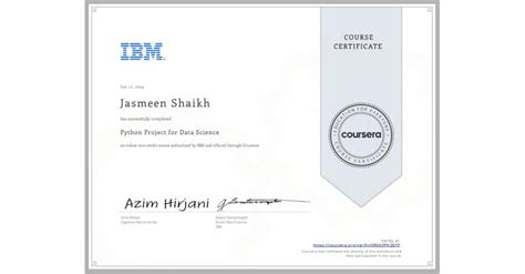 Jasmeen Shaikh On Linkedin Completion Certificate For Python Project For Data Science 20 Comments