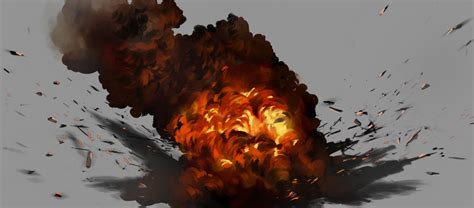 Realistic Explosion Drawing