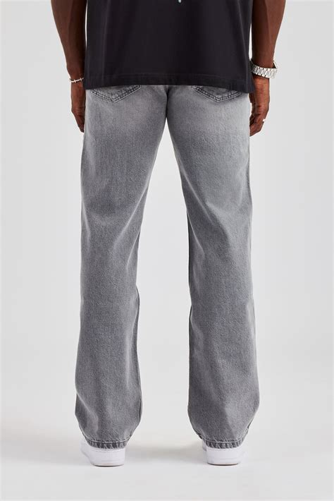 Mens Relaxed Fit Jeans Washed Grey Mens Denim Shop Denim Jeans At