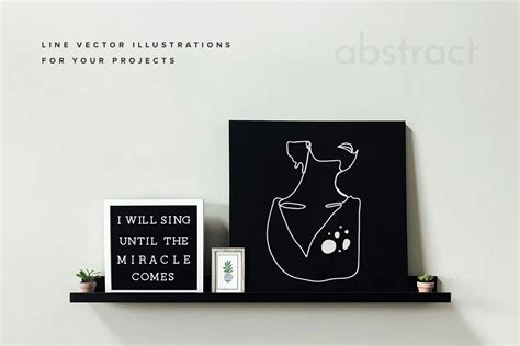 Creative Veila Free Lineart Abstract Vector Illustrations