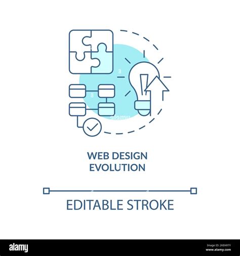 Web Design Evolution Turquoise Concept Icon Stock Vector Image And Art Alamy