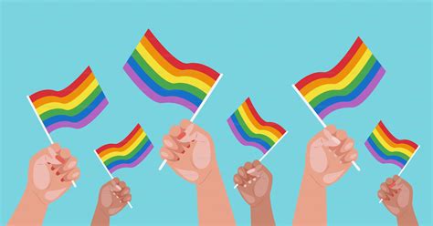 Lgbt 무지개 깃발을 들고 있는 남성과 여성의 손 게이 프라이드 퍼레이드 개념 벡터 스톡 그림입니다 사진 Unsplash의 행렬 이미지