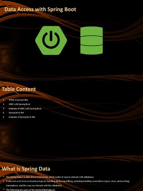 Data Access With Spring Boot Pdf Databases Information Management