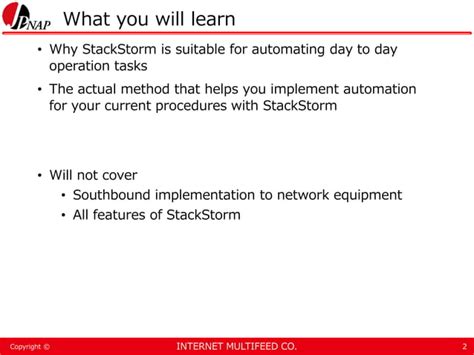 Practical Operation Automation With Stackstorm Pptx Programming