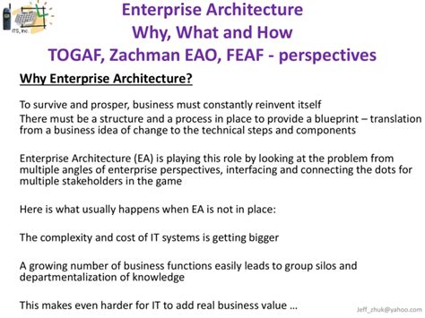 Enterprise Architecture Togaf Zachman Feaf Overview