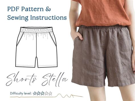 Shorts Sewing Pattern Diy Pdf Sewing Pattern