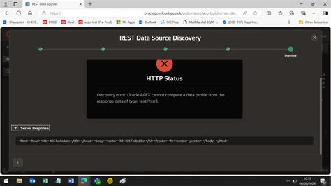 403 Error When Trying To Create Rest Data Source Oracle Cloud Applications Saas Rest Service