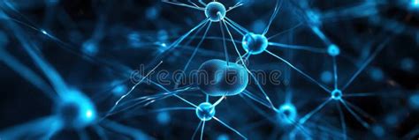 High Tech Neural Network Pattern Featuring Deep Blue Glowing Connections And A Cyber Futuristic