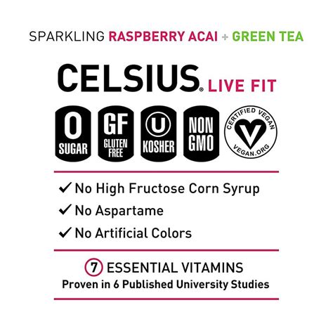 Buy Celsius Live Fit Sparkling Drink N C 355ml Pack Of 12 Raspberry