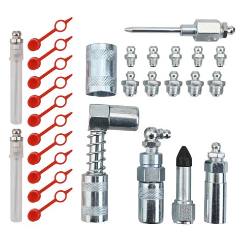 YaSaLy 28Pcs 7 Types Butter Injection Set Grease Coupler Adapter With