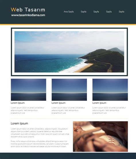 Html Css Web Site Örnekleri 4 Tasarım Kodlama