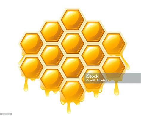 벌집 꿀 방울과 함께 달콤한 여 보가 게 또는 베이커리 로고입니다 흰색 배경에 고립 된 평면 벡터 일러스트 레이 션 꿀에 대한 스톡 벡터 아트 및 기타 이미지 Istock