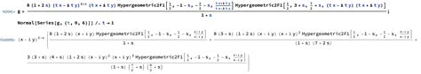 Series Expansion Of Hypergeometric Function With Two Variables