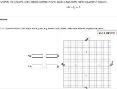 Graph Tne Line By Locating Any Two Ordered Pairs That Satisfy Tne Equation Round C The Neares