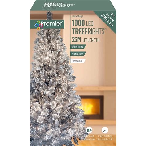 multi action 1000 warm white treebrights led with timer function string