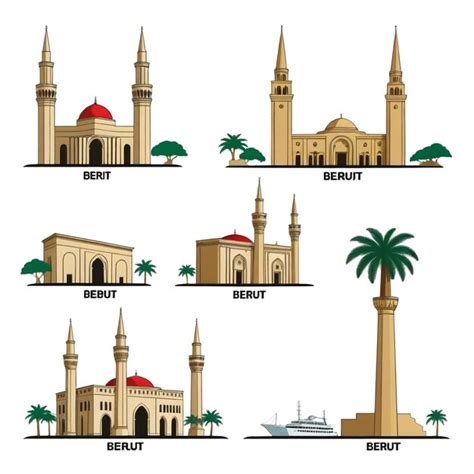 A Picture Of A Building With Different Types Of Architecture Premium Ai Generated Vector