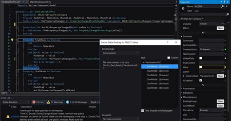 Databind Value Property Of Led To A Boolean Variable In Code Ni Community