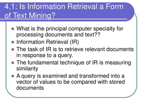 Ppt Ch 4 Information Retrieval And Text Mining Powerpoint