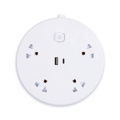 Seebest Customized 4 Way And USB A Type C Universal Power Extension Socket Outlet Power USB