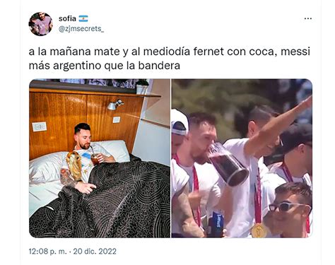 Furor En Las Redes Por La Imagen De Messi Tomando Fernet De Una Jarra
