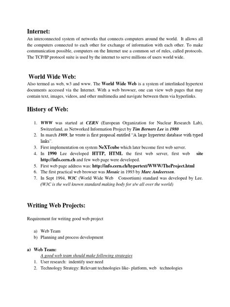 Web Introduction Pdf World Wide Web Internet And Web
