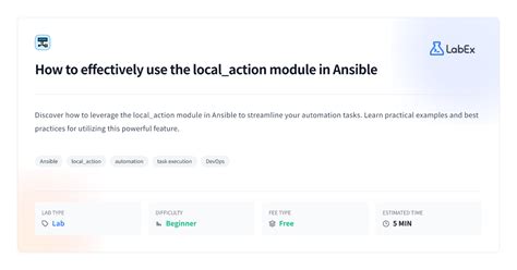 How To Effectively Use The Localaction Module In Ansible Labex