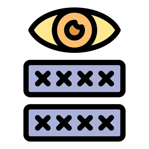 Eye Watching Password Input Fields Showing Concept Of Security And Privacy 55586822 Vector Art