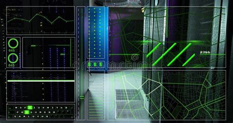 Animation Of Data Processing Over Computer Servers Stock Footage