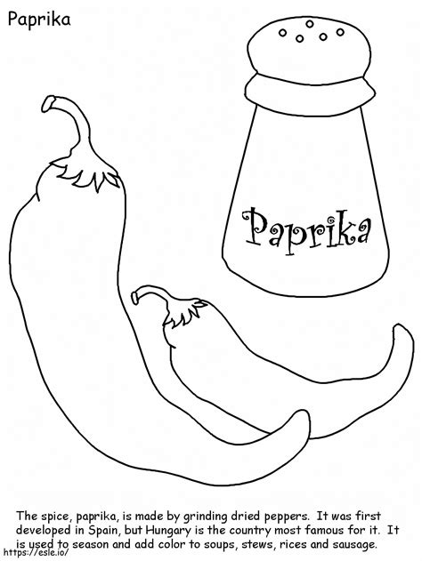 Paprika Hungaria Gambar Mewarnai