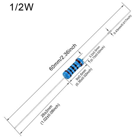 Edgelec 100pcs 220k Ohm Resistor 1 2w