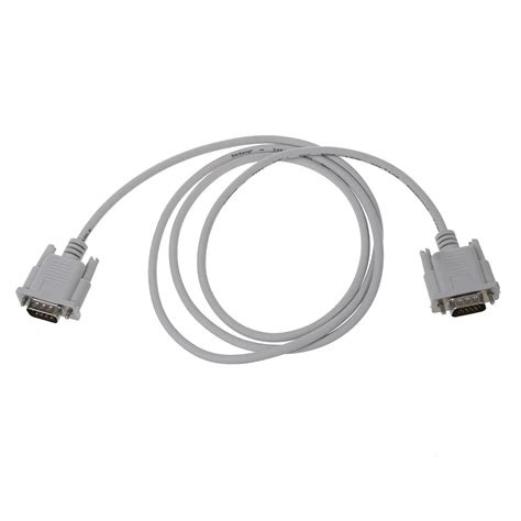 VGA DB Male To RS DB Pin Male Adapter Cable Video Graphic Extension Cable White M
