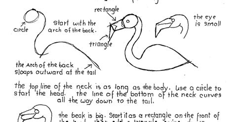 How To Draw Worksheets For The Babe Artist How To Draw A Flamingo Worksheet And Lesson